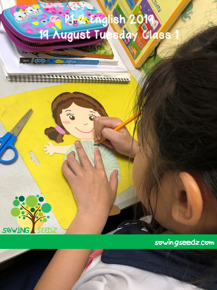 P1-P2 English / 19 August 2019 / Tuesday / Class 1 / Craft Writing ...